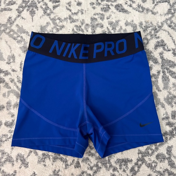 Nike | Shorts | Nike Pros Blue And Black | Poshmark